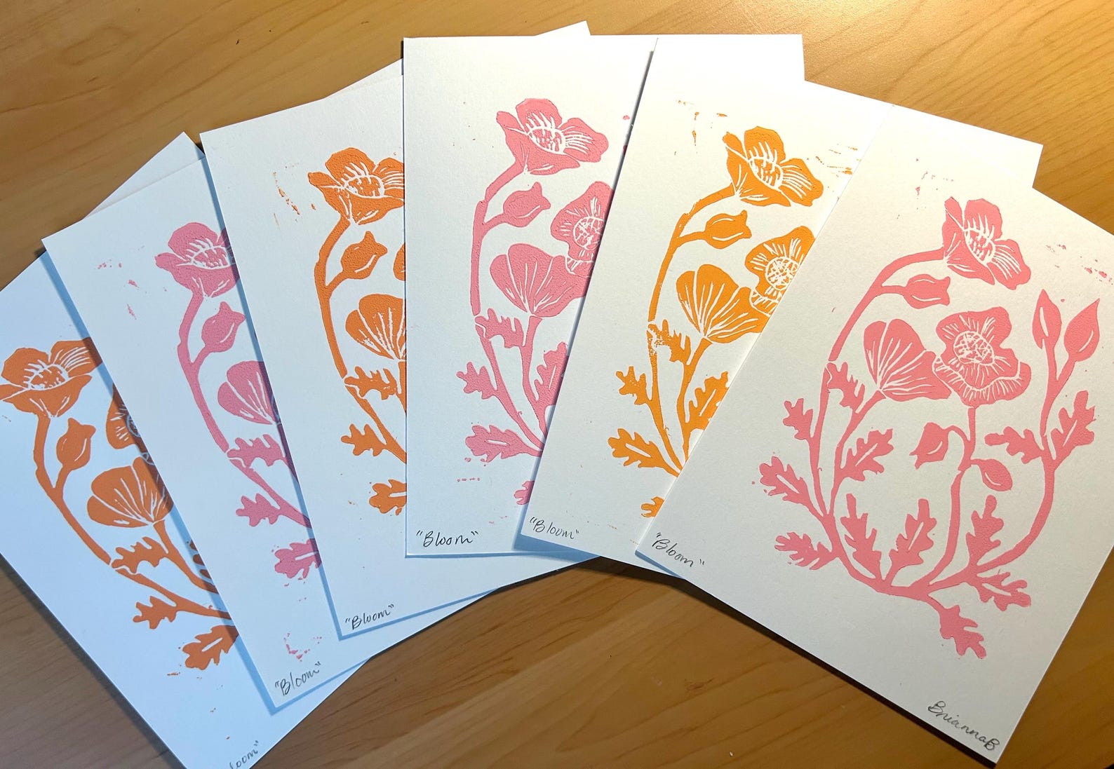 Botanical Linocut Flower Print: Original Relief Printmaking Art - Etsy