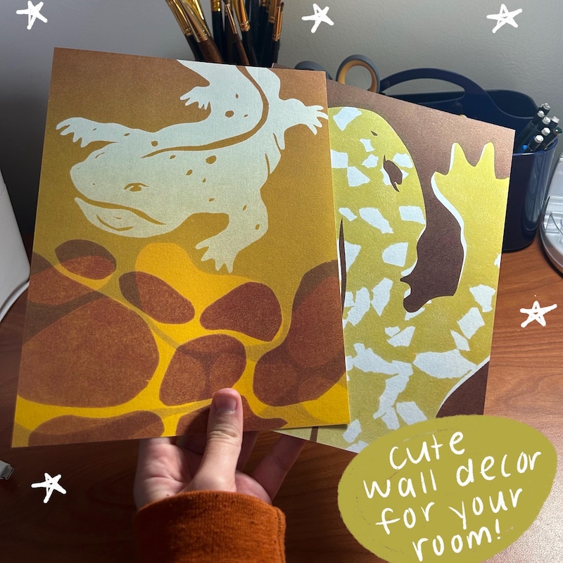 Large Salamander Art - Etsy