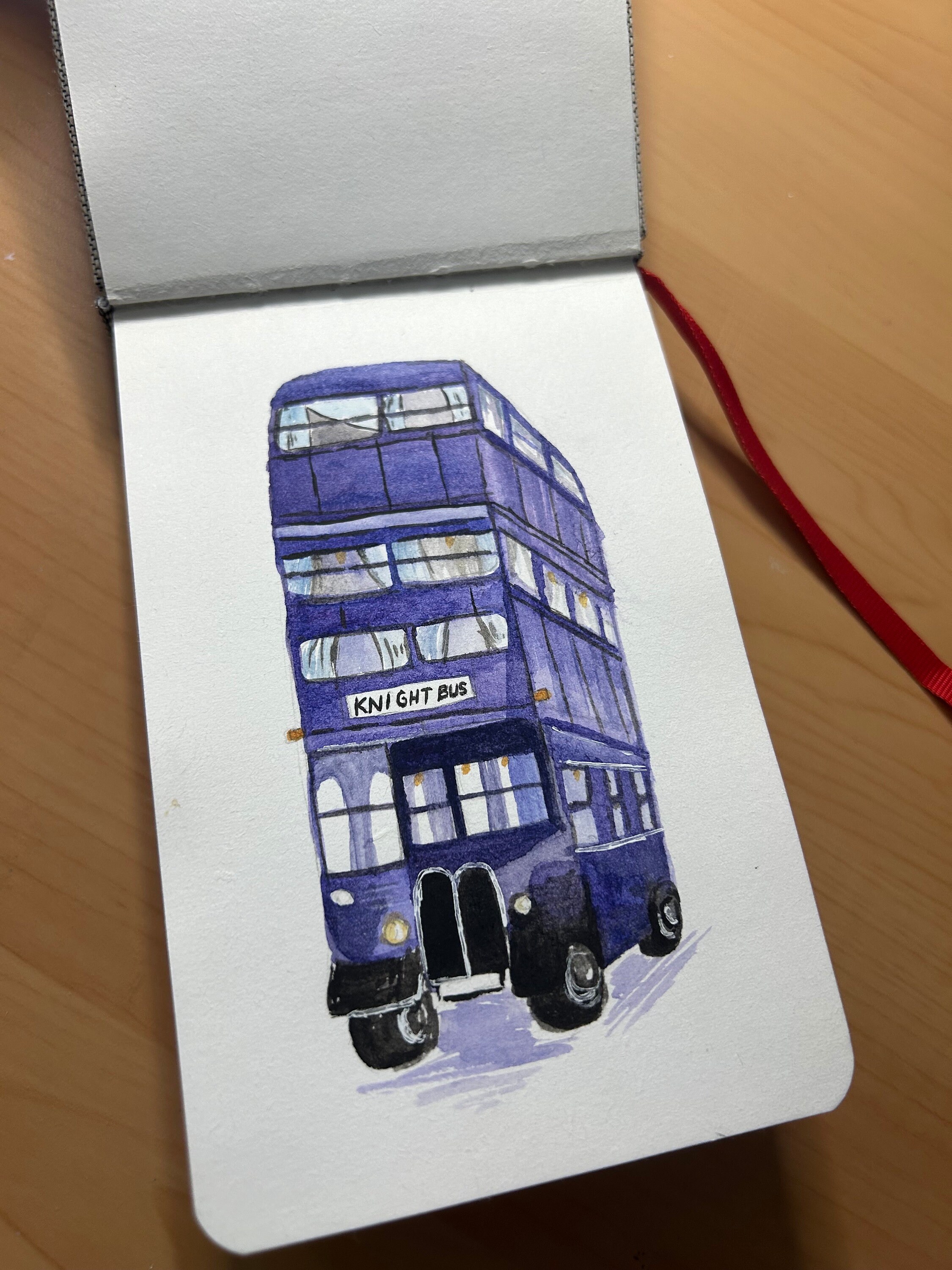 The Knight Bus Watercolor Print| Harry Potter| Fan Art| Giclee Art ...
