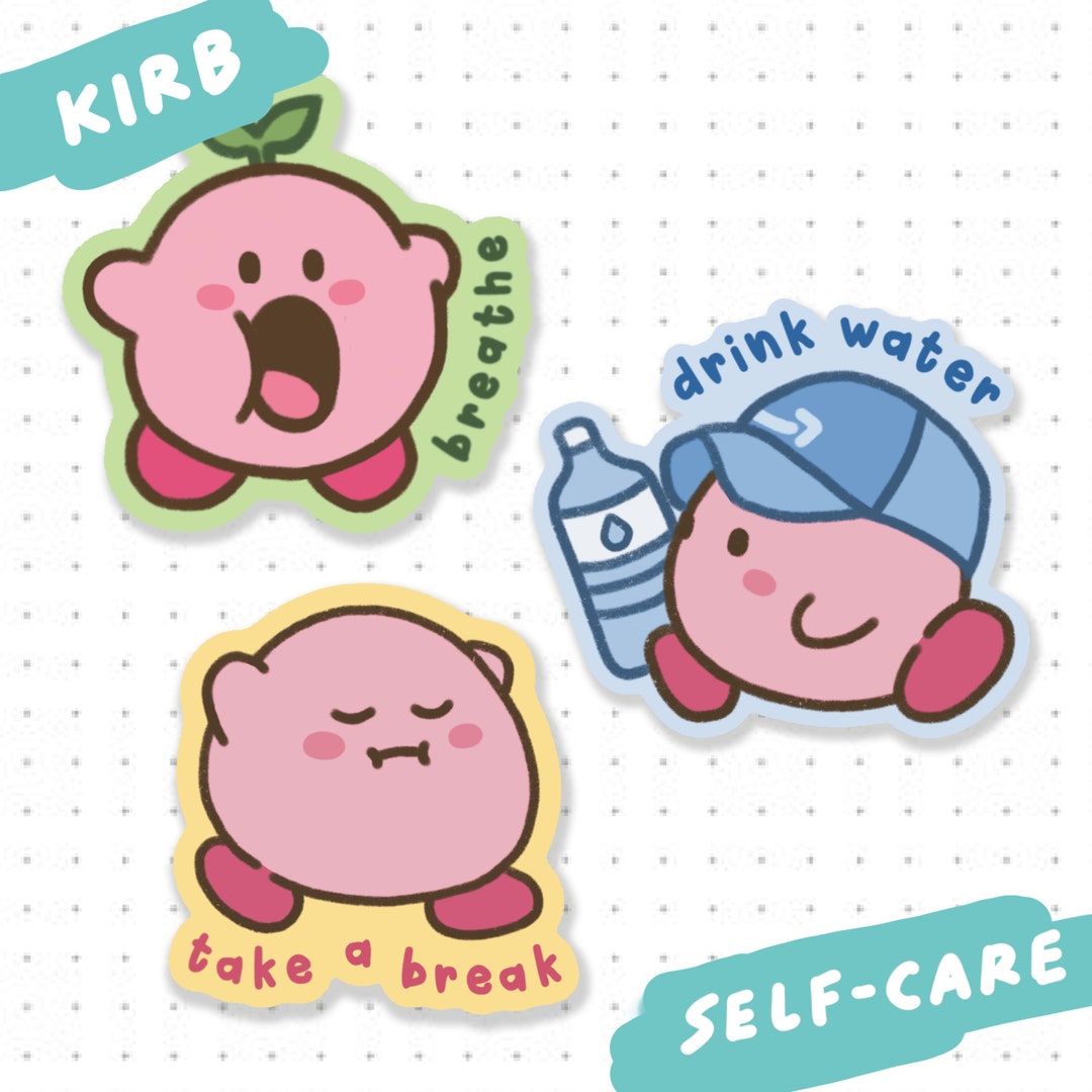 Pink Blob Self-care Stickers | Vinyl Waterproof Stickers for Bullet ...