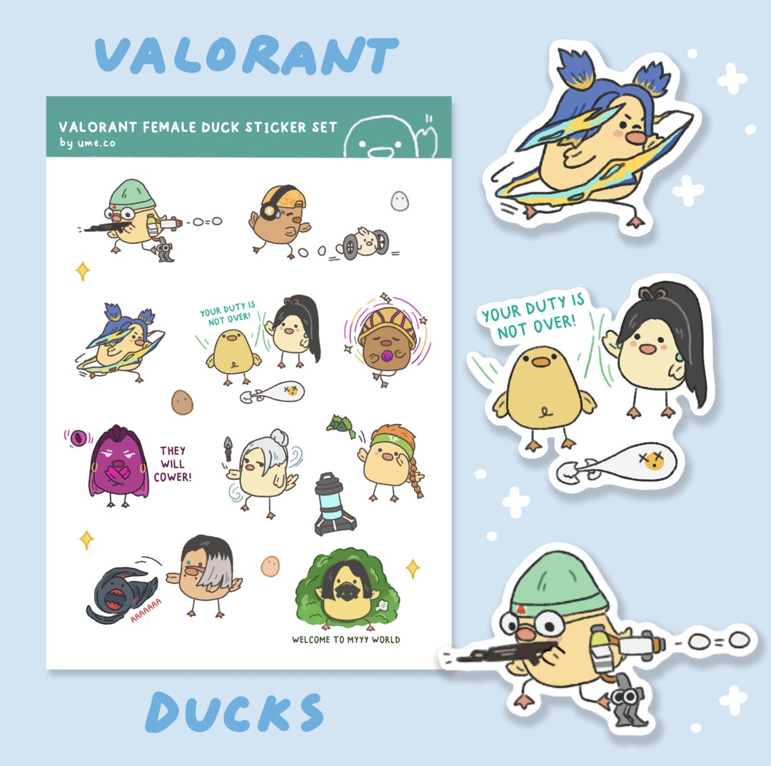 Valo Female Ducks Sticker Sheet Vinyl Waterproof Stickers - Etsy