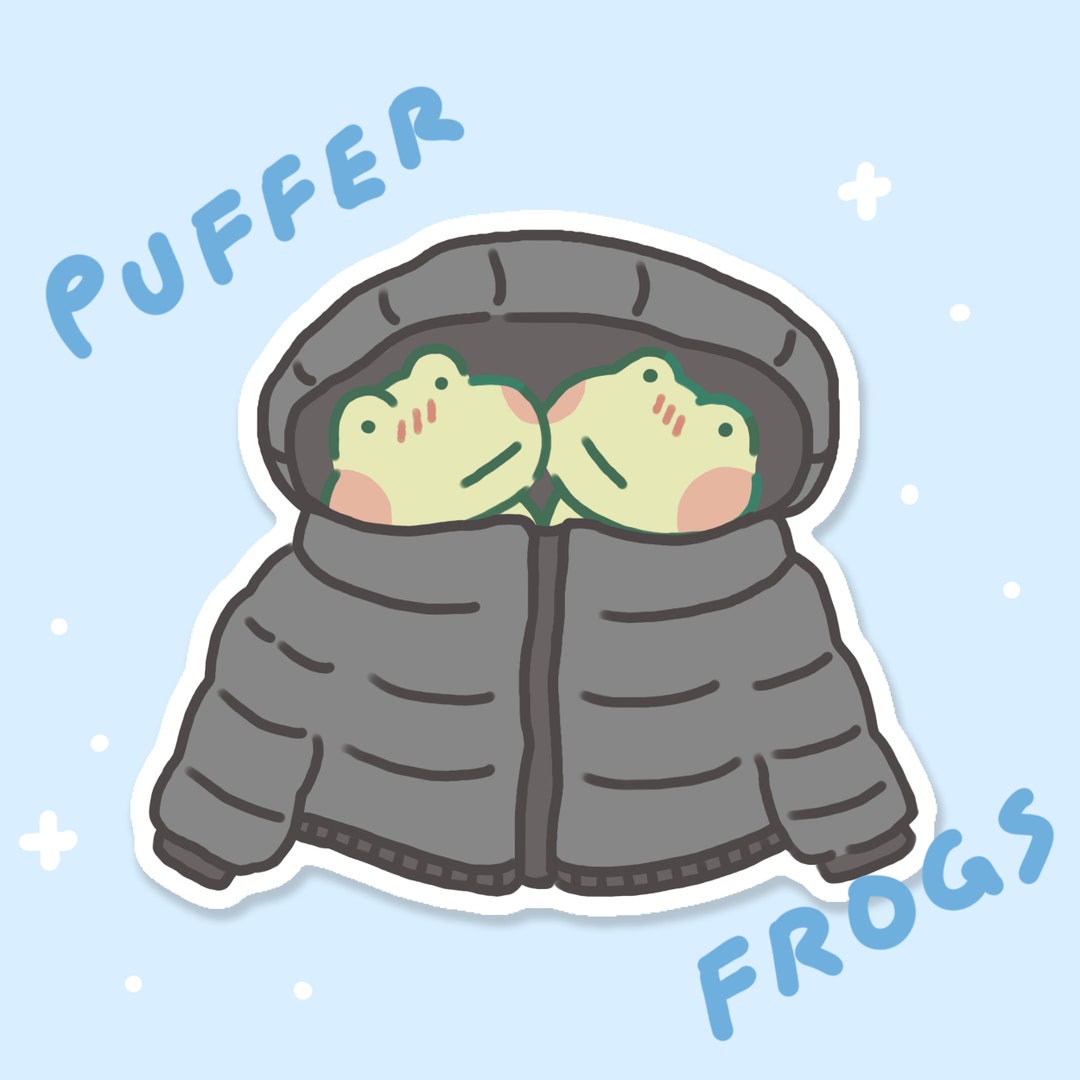Puffer Frogs Sticker Vinyl Waterproof Sticker for Bullet Journal ...