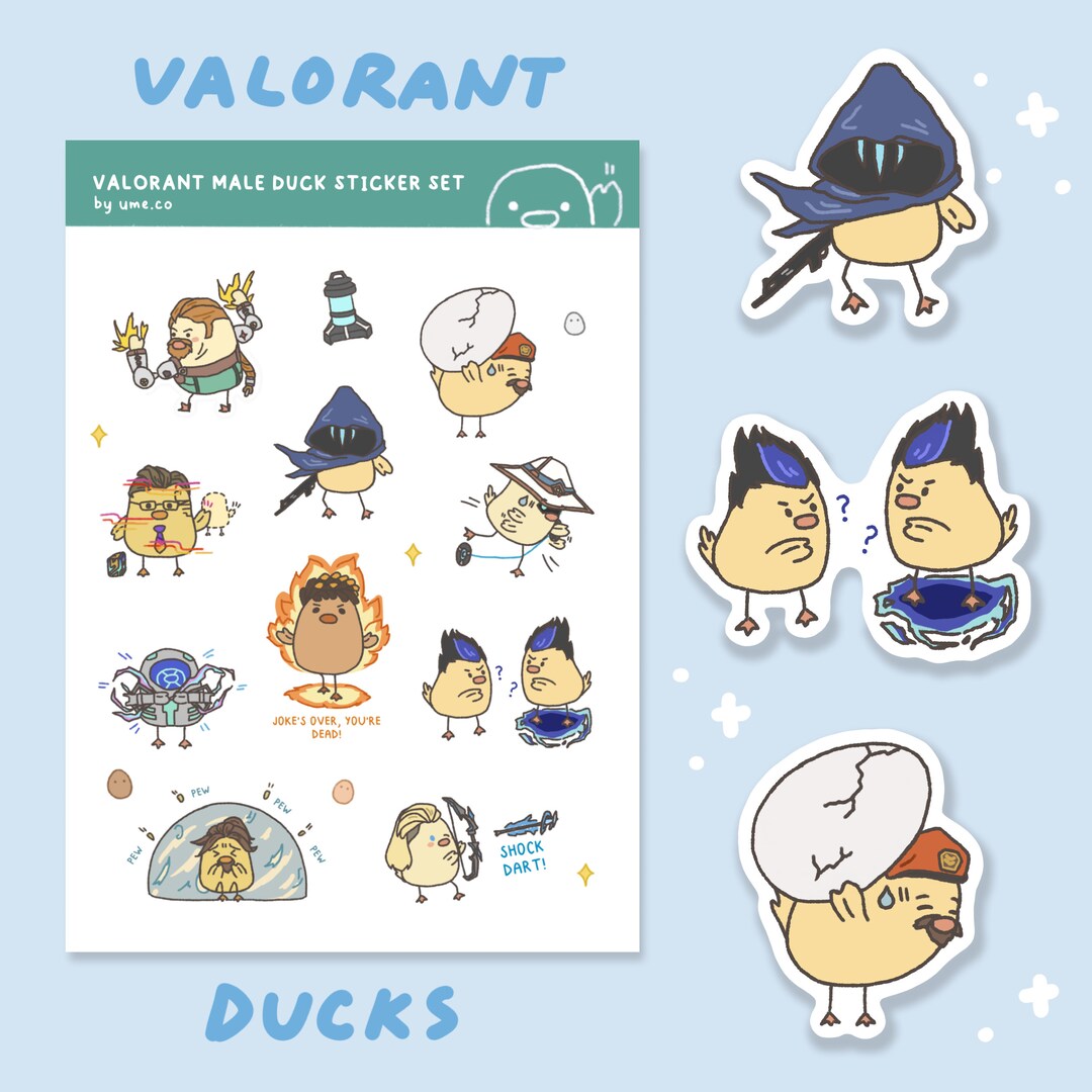 Valo Male Ducks Vinyl Waterproof Sticker Sheet Vinyl Waterproof ...