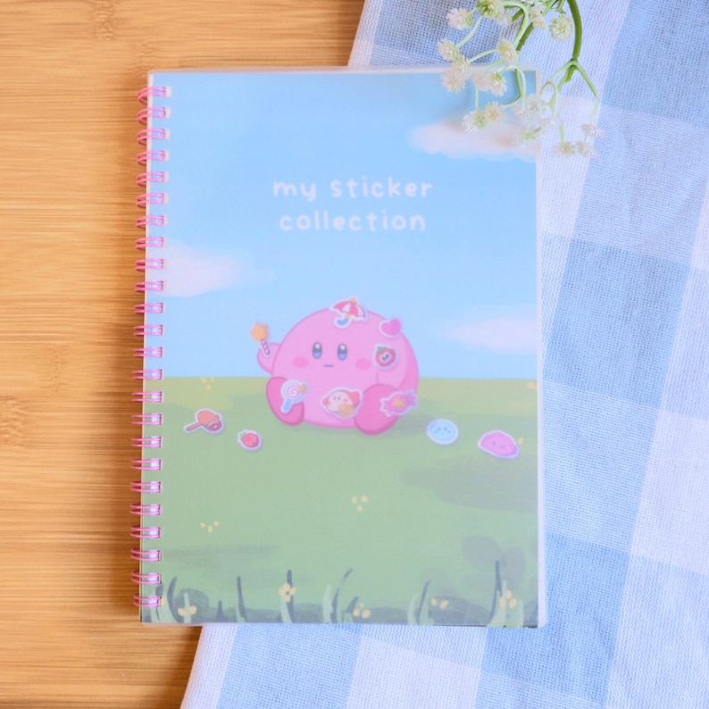 Pink Blob-themed Reusable Sticker Book | Sticker Album for Unused ...