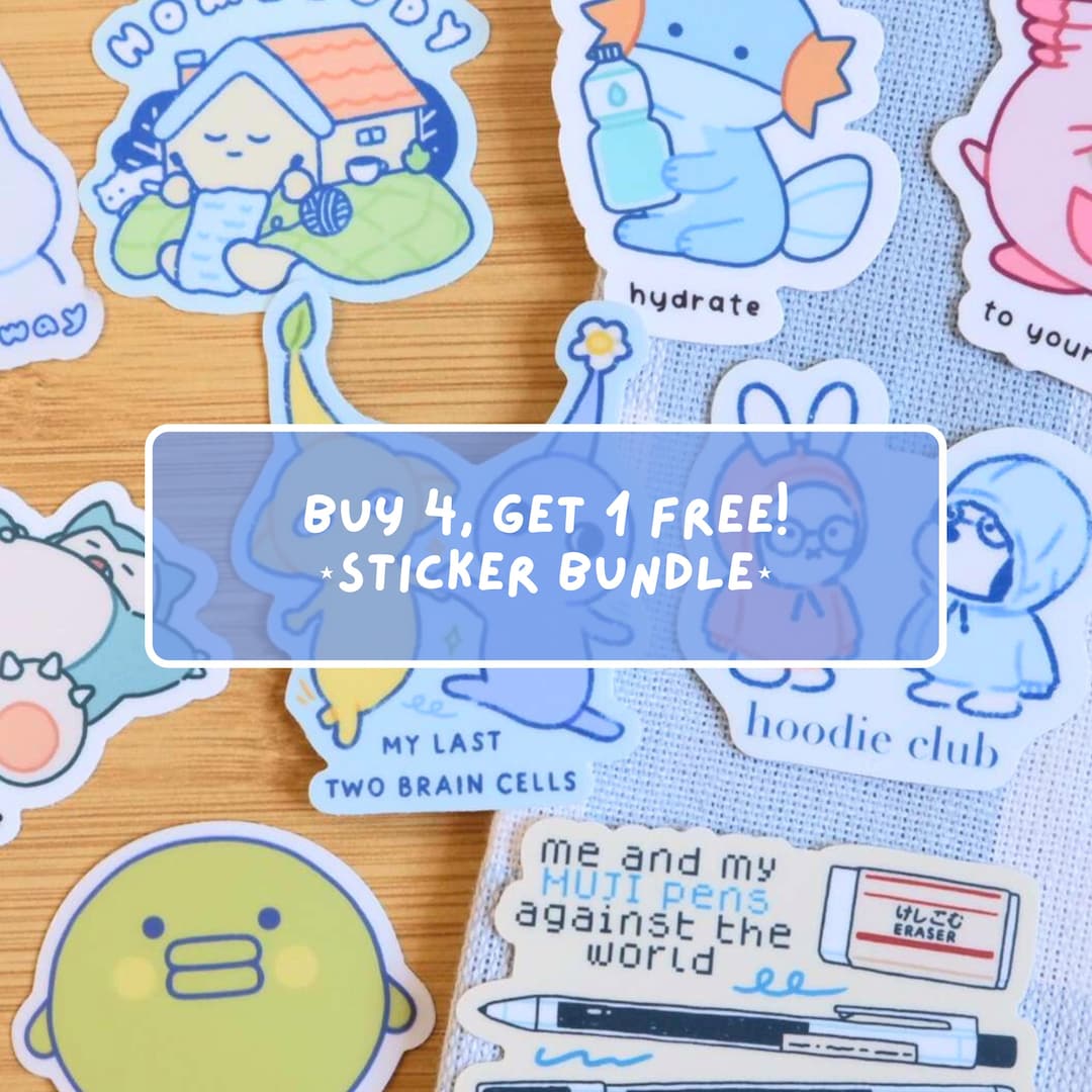 Discounted 5 Sticker Bundle! | Buy 4 Stickers Get 1 Free - Etsy