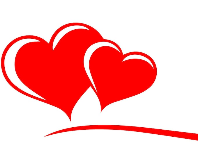 Hearts Printable Svg Png File Digital Download File Print Double Hearts ...