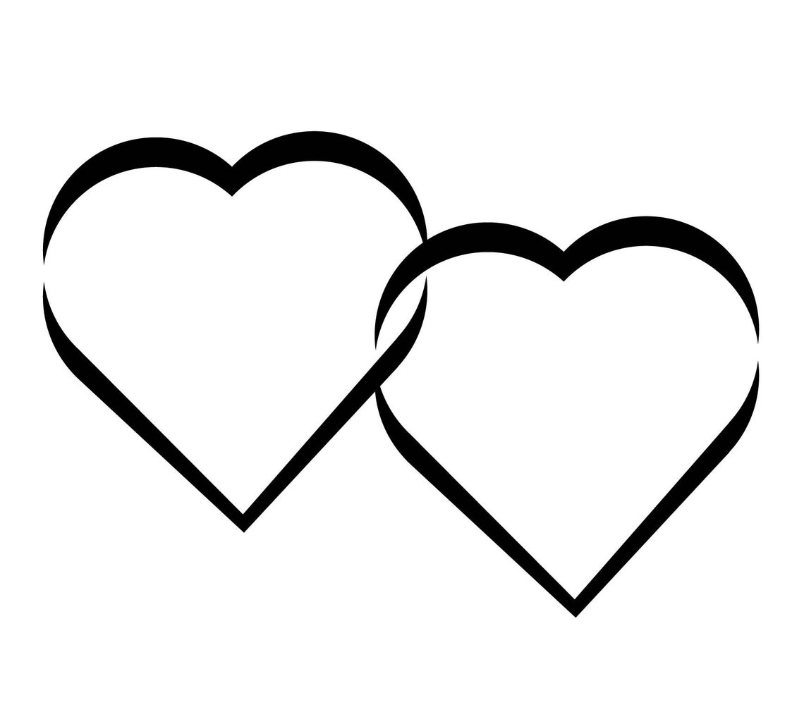 Double Heart Digital Download - Ai-eps-png-svg - Etsy