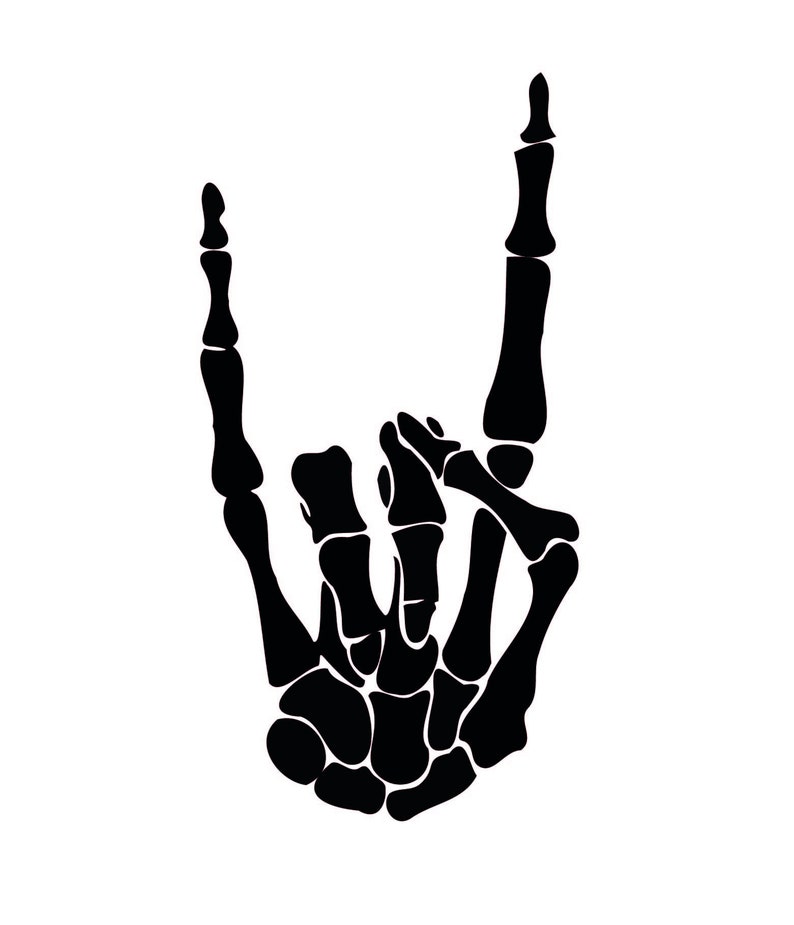 Skeleton Rock Hand Digital Download - Ai-eps-png-svg - Etsy
