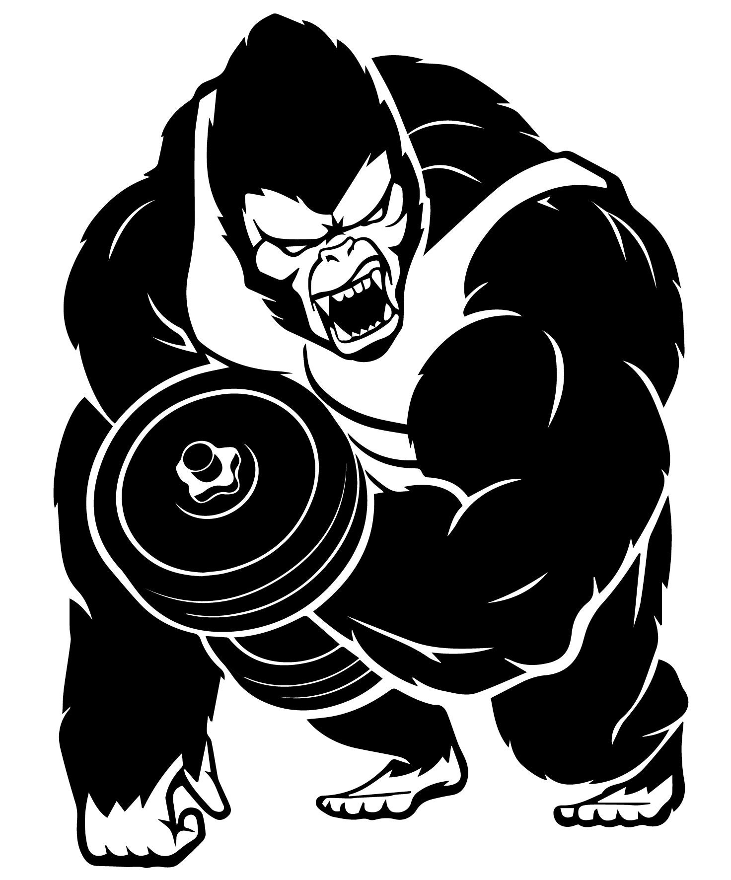 Gym Gorilla,gorilla Lifting Weights, Gym Gorilla, Monkey, Animal ...