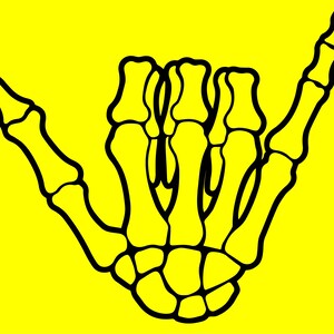 Shaka Skeleton Hand, Skeleton Hand Logos, Skeleton Hand Gestures ...