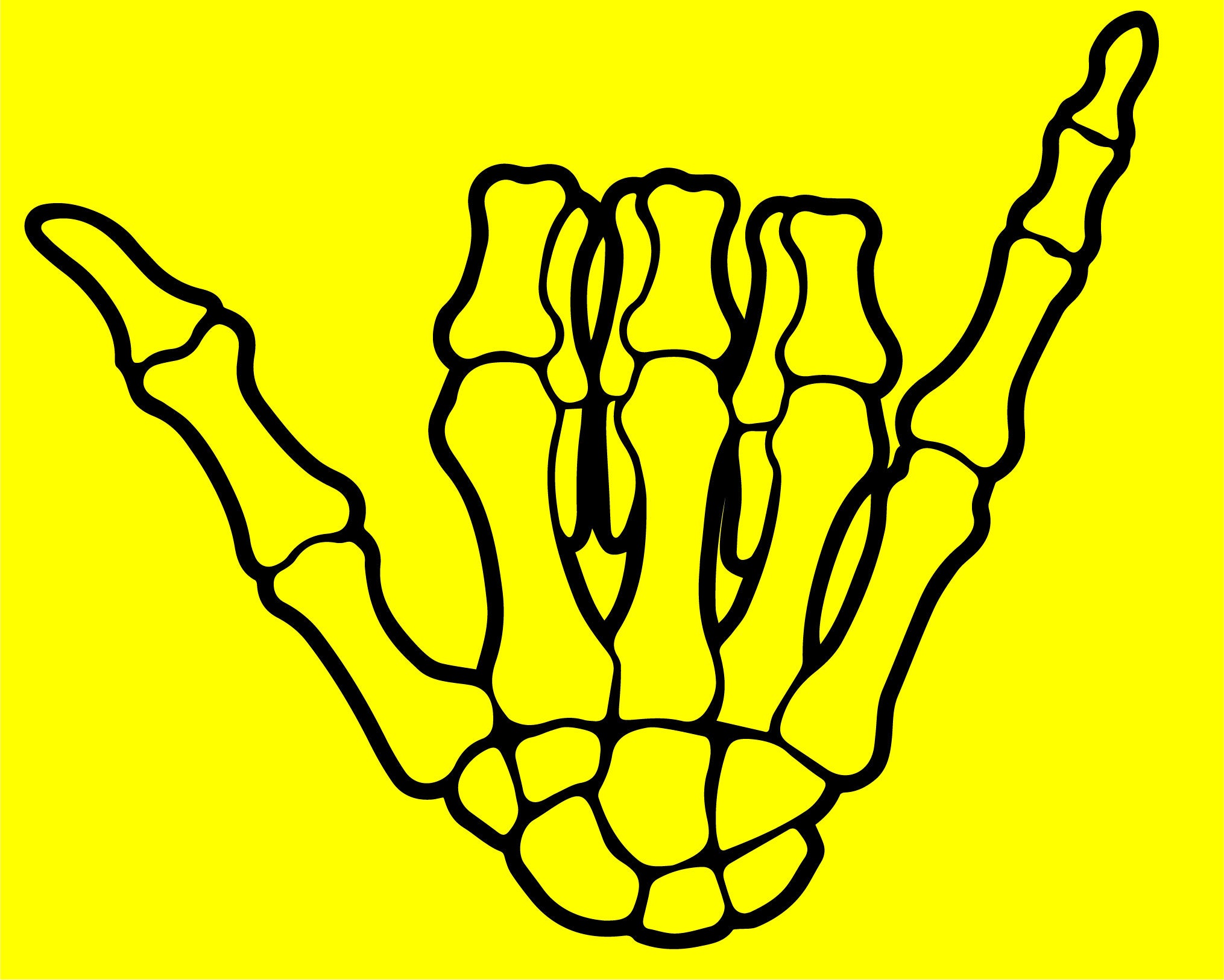 Shaka Skeleton Hand, Skeleton Hand Logos, Skeleton Hand Gestures ...