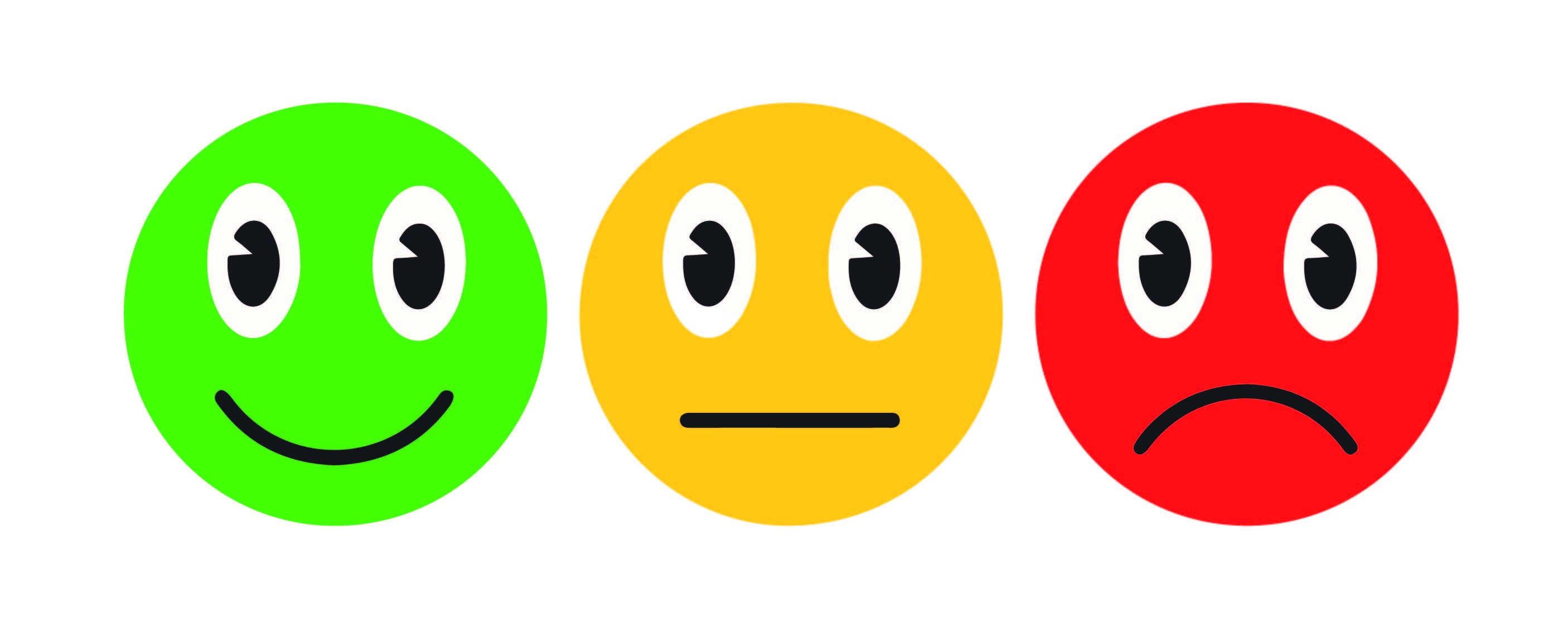 Emoji Faces SVG: Happy, Neutral, Sad Clipart (digital Download) - Etsy