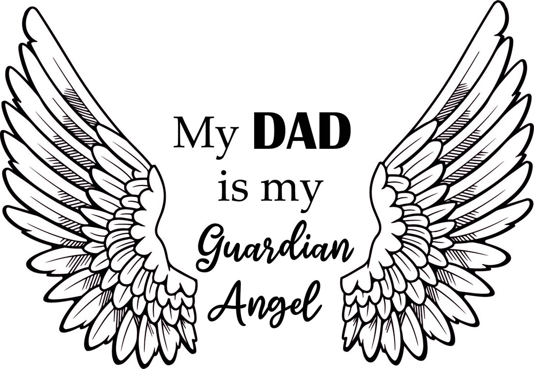 Dad Guardian Angel Digital Download- Ai-eps-png-svg - Etsy
