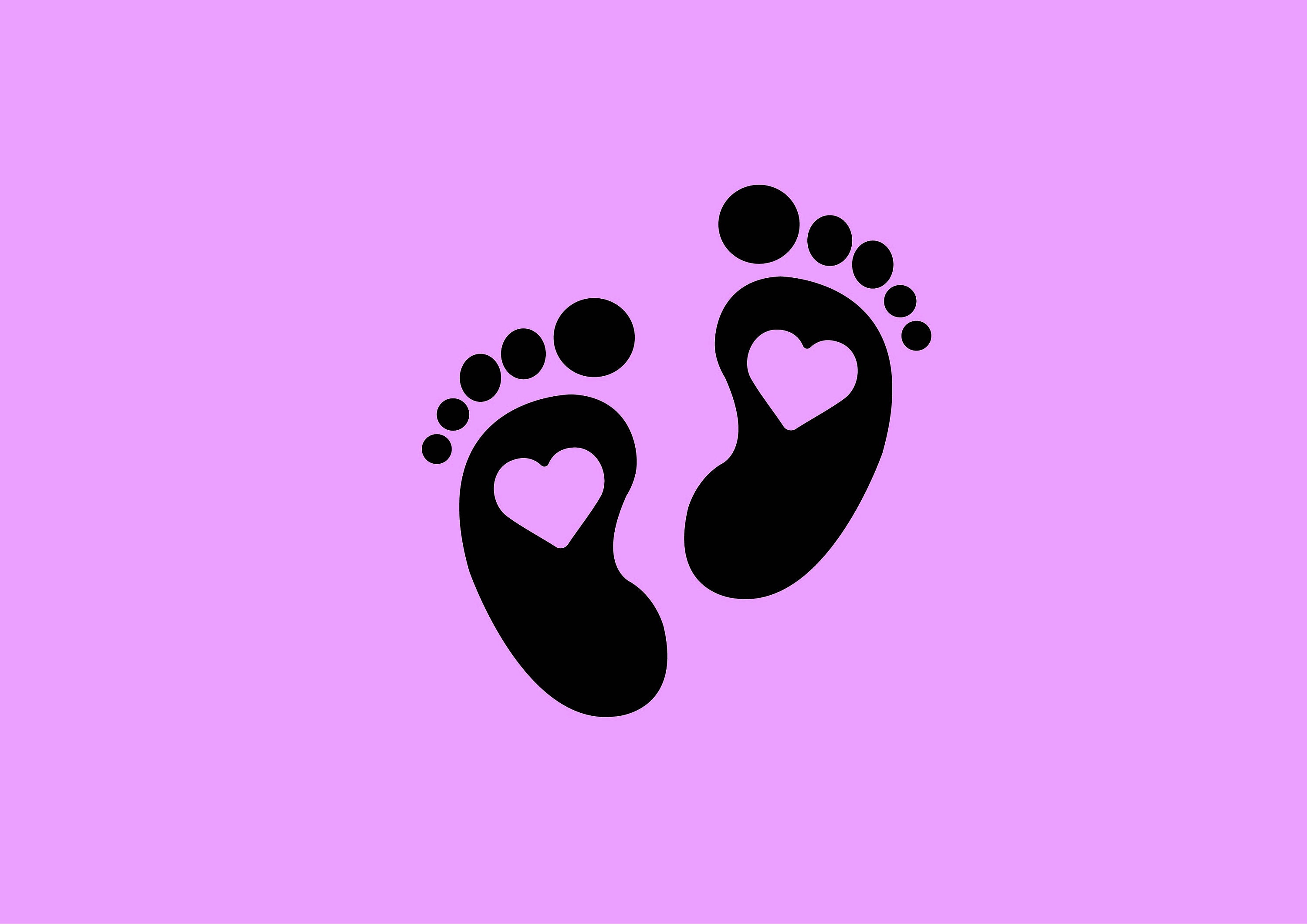 Baby Heart Footprint SVG: Newborn Feet Logo (digital Download) - Etsy