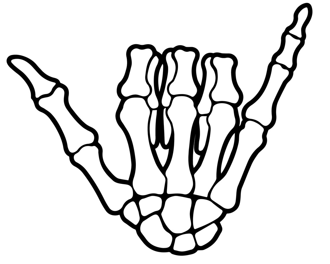 Shaka Skeleton Hand, Skeleton Hand Logos, Skeleton Hand Gestures ...