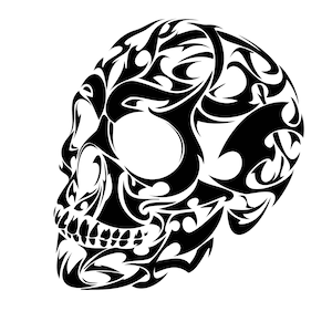 Tribal Skull, Skull Logo, Skull Art, Skull Design, Skull Svg, Skull ...