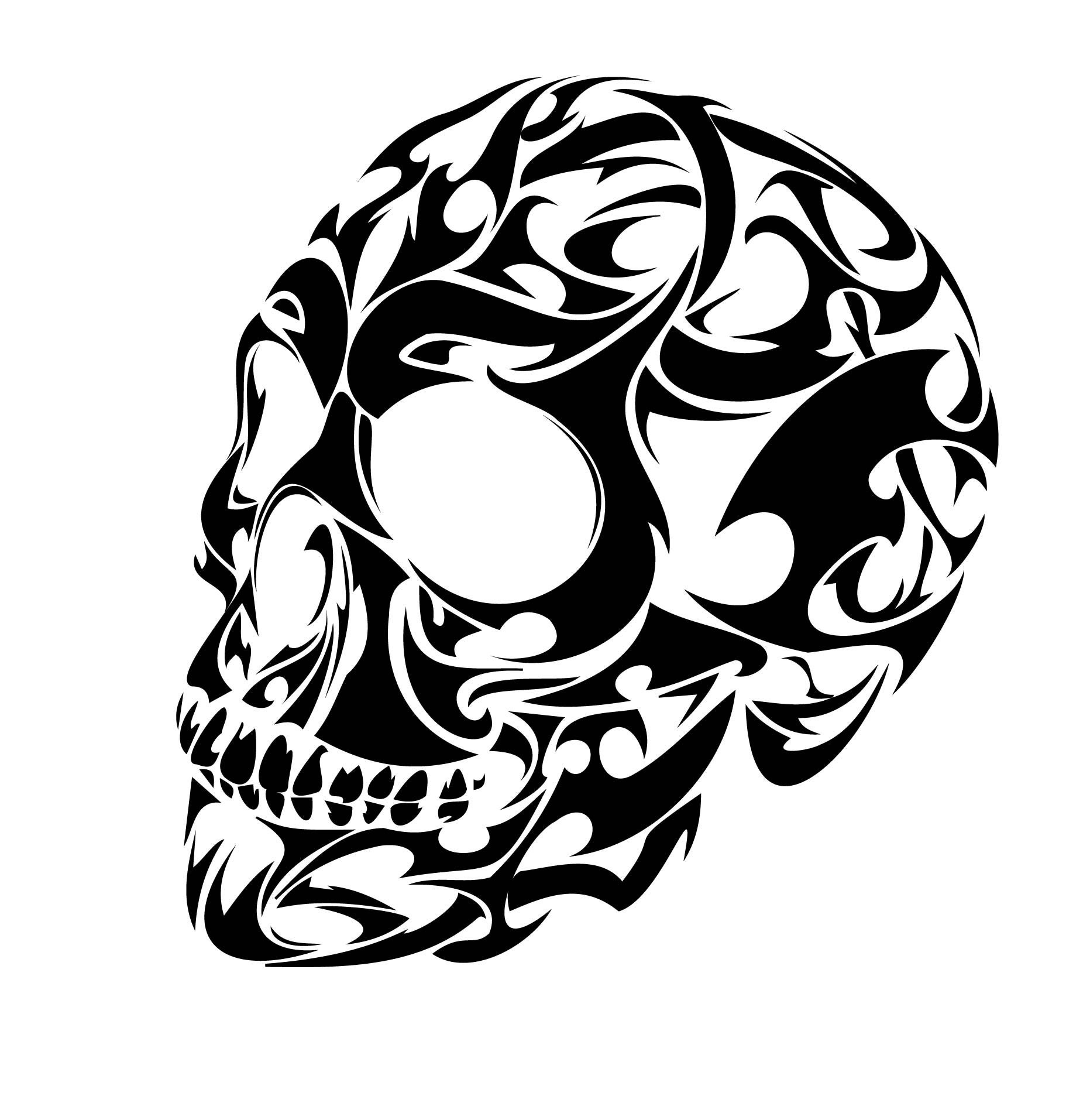 Tribal Skull, Skull Logo, Skull Art, Skull Design, Skull Svg, Skull ...