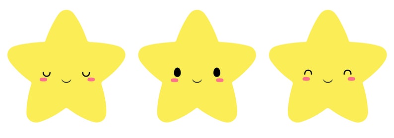 3 Cute Stars, Star Faces, Smiley Stars,star Logo, 3 Stars, 3 Stars ...