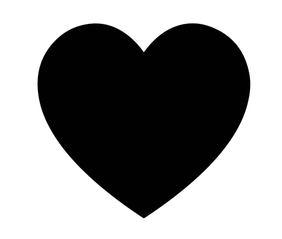 Love Heart Outline Digital Download - Ai-eps-png-svg - Etsy