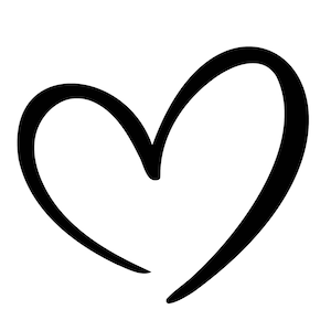 Open Love Heart Digital Download - Ai-eps-png-svg - Etsy