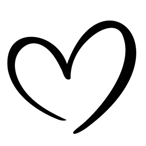 Double Love Hearts, Double Heart Outlines Digital Download Ai-eps-png ...
