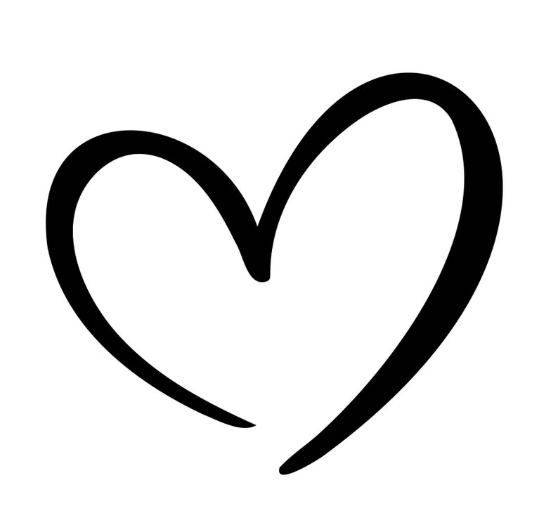 Open Love Heart Digital Download - Ai-eps-png-svg - Etsy