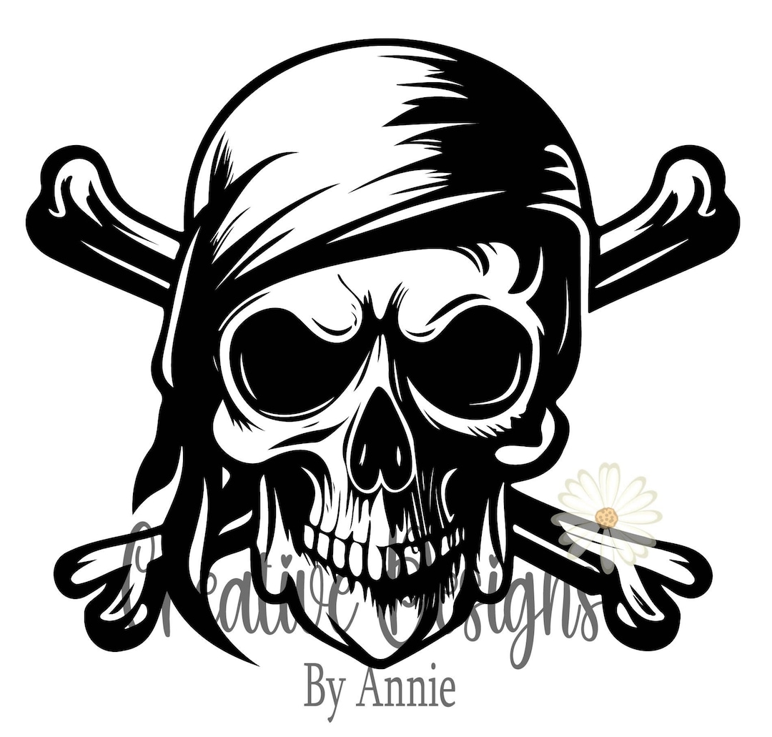 Pirate Skull & Crossbones Vector Logo (digital Download) - Etsy