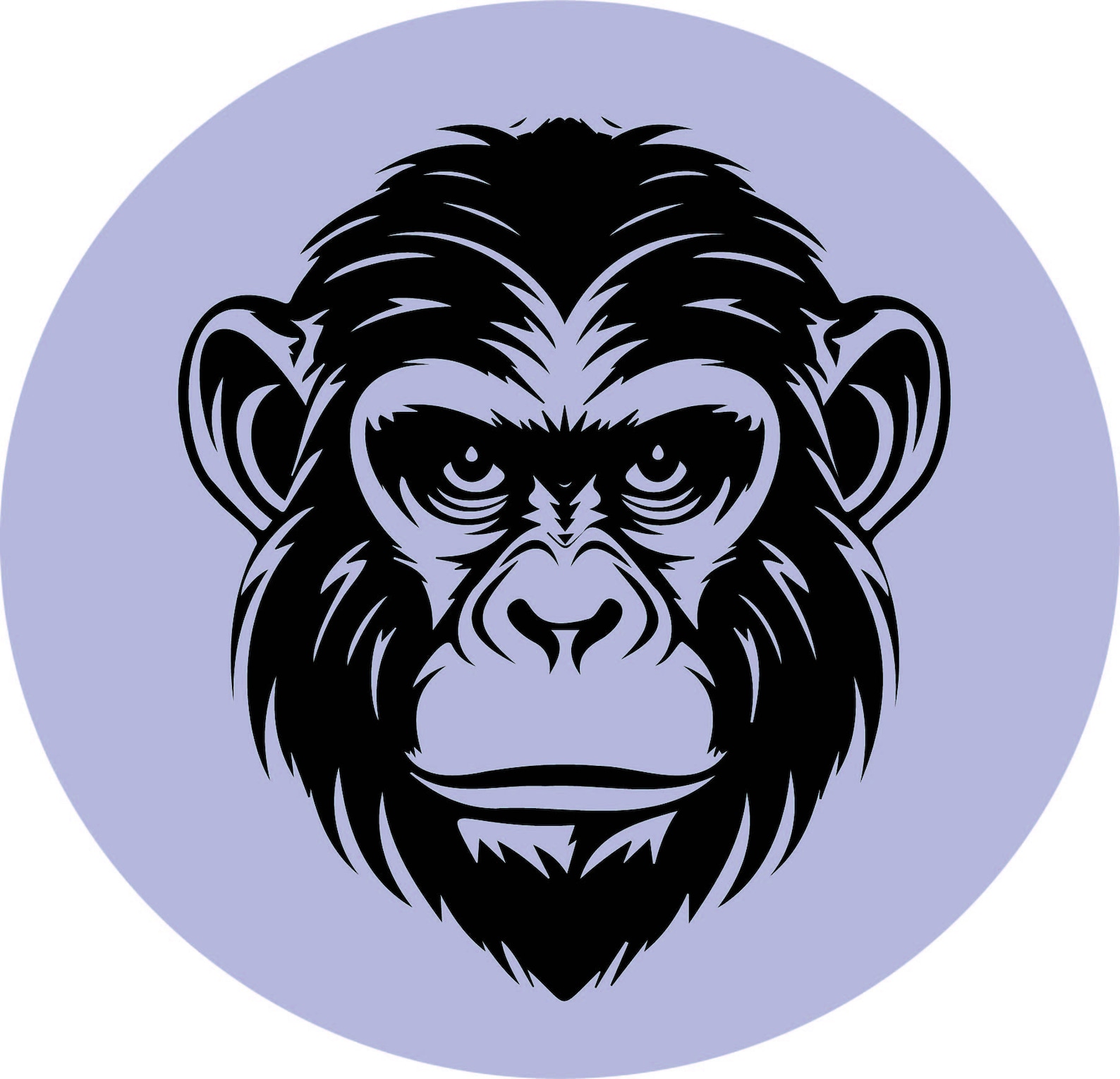 Monkey Head Logo: Vector Graphic (digital Download) - Etsy