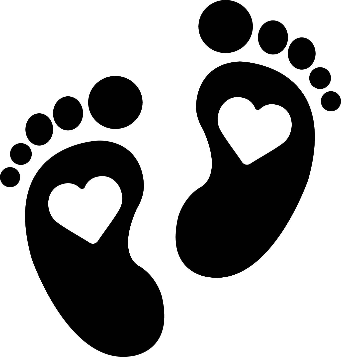 Baby Heart Footprint SVG: Newborn Feet Logo (digital Download) - Etsy