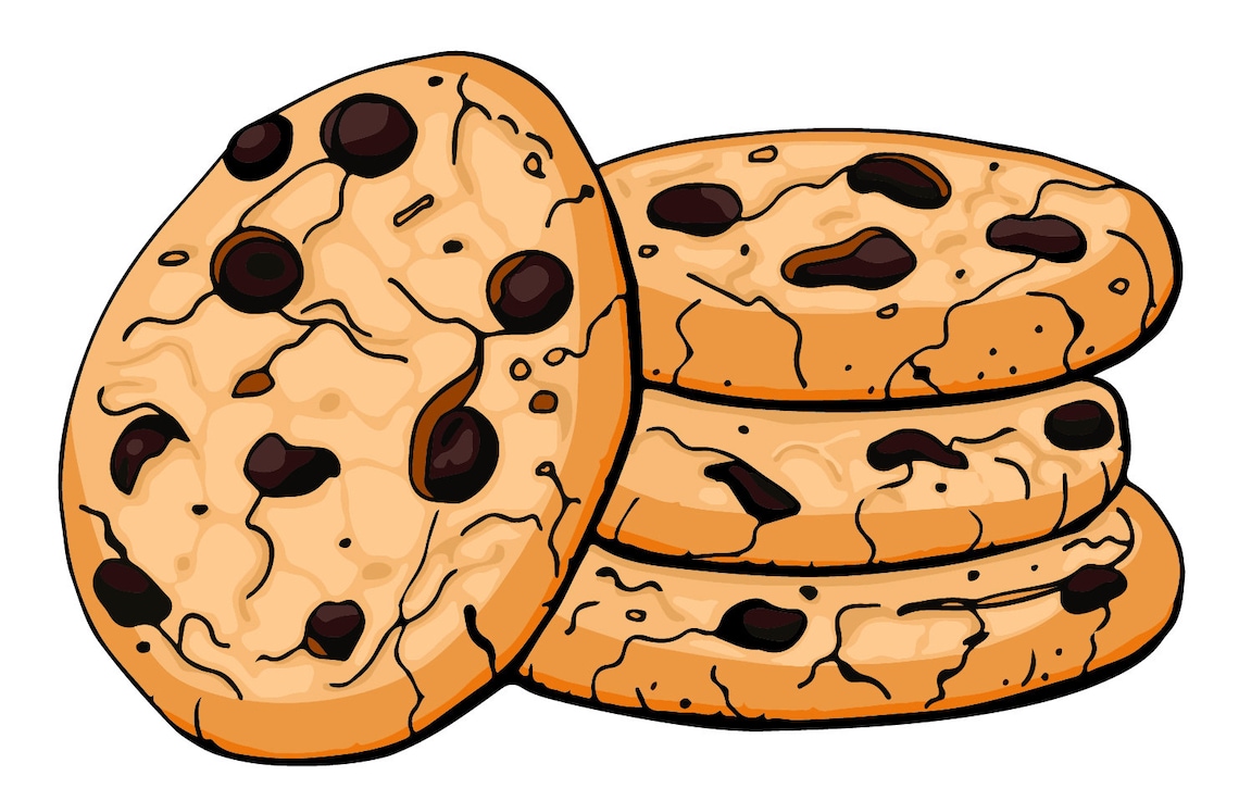 Chocolate Chip Cookie, Chocolate Chip Cookie Stack, Chocolate Chip Svg ...