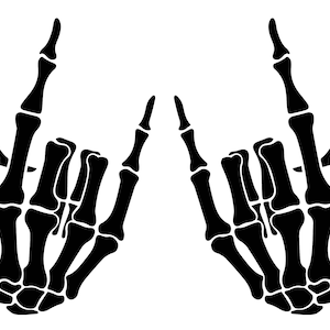 Rock on Skeleton Hands, Skeleton Hands, Rock on Hands, Rock on Hand ...