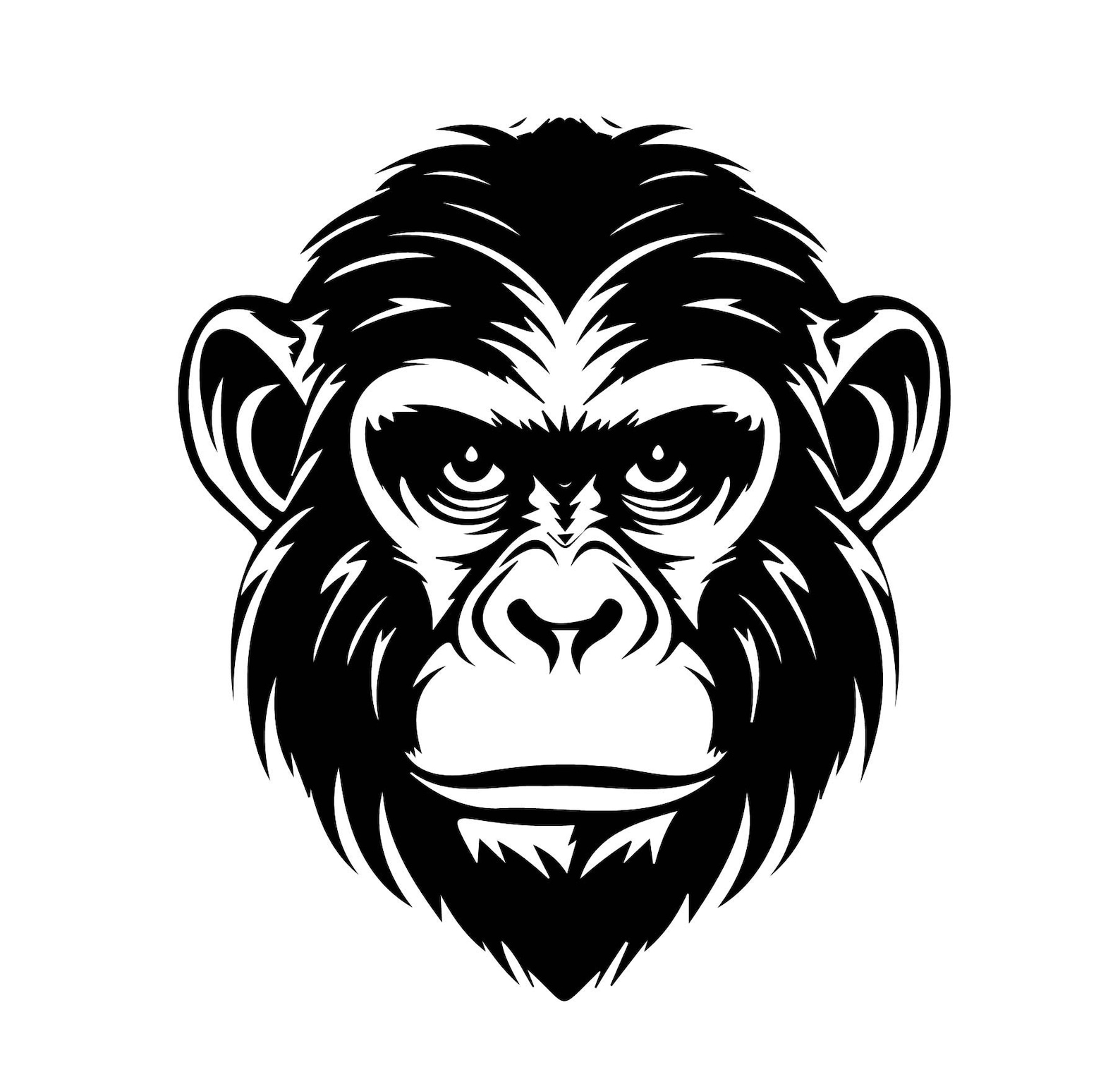 Monkey, Monkey Head, Monkey Logo, Monkey Svg, Animal Logo Instant ...