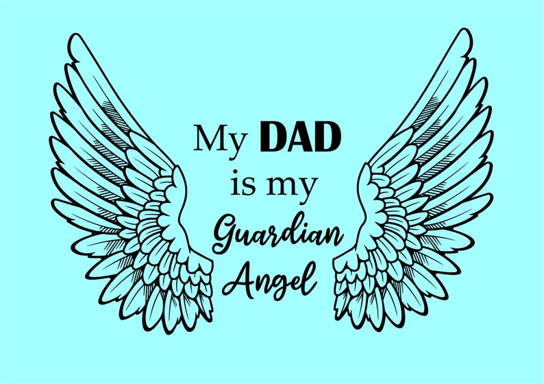 Dad Guardian Angel Digital Download- Ai-eps-png-svg - Etsy