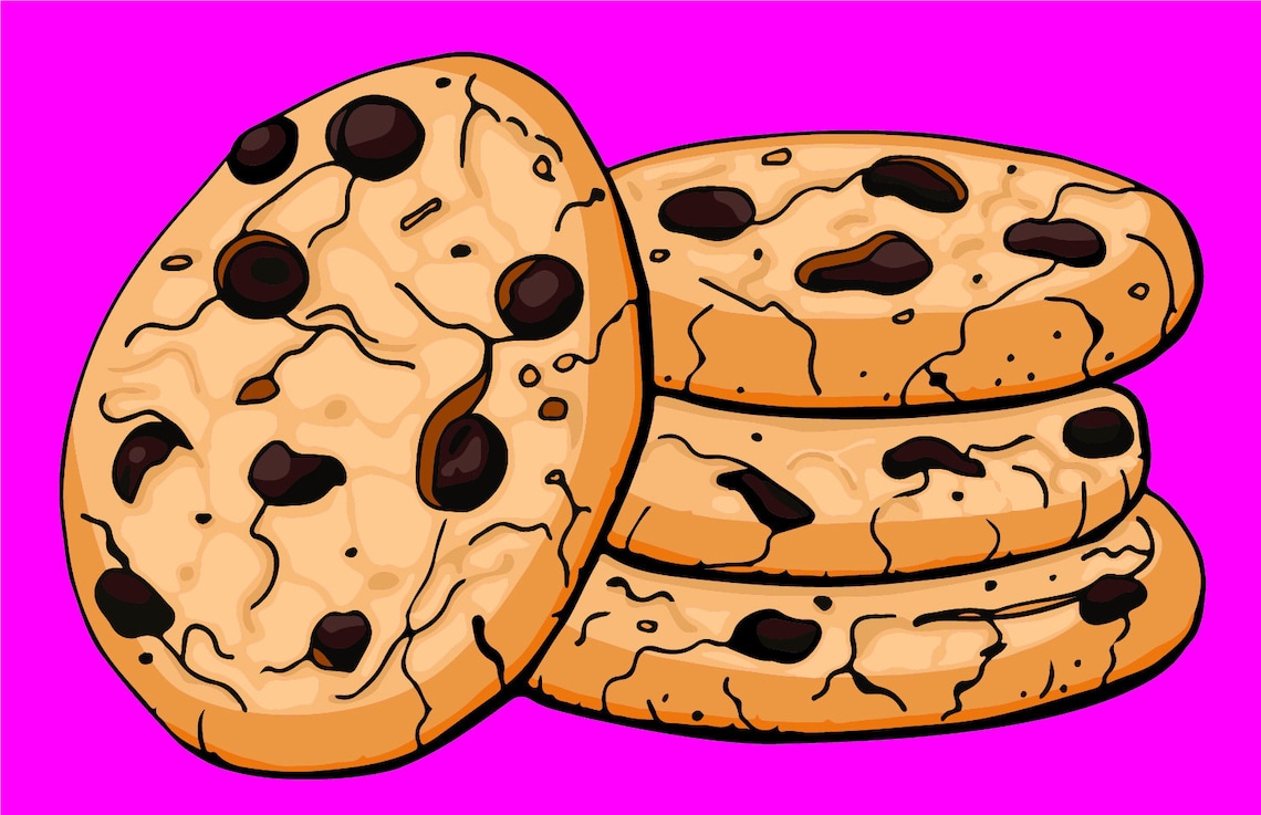 Chocolate Chip Cookie, Chocolate Chip Cookie Stack, Chocolate Chip Svg ...