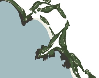 Pebble Beach Golf Links Course Map Digital Download - Etsy
