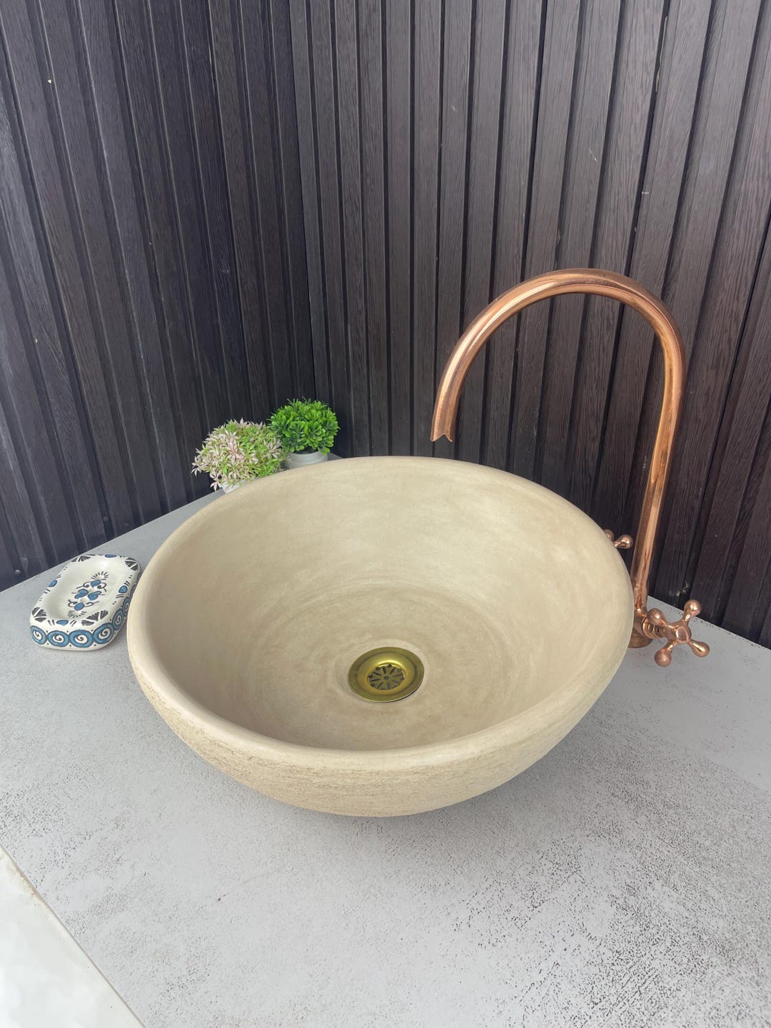 Eco-friendly Round Terracotta Sink - Tadelakt Custom Vessel Sink ...