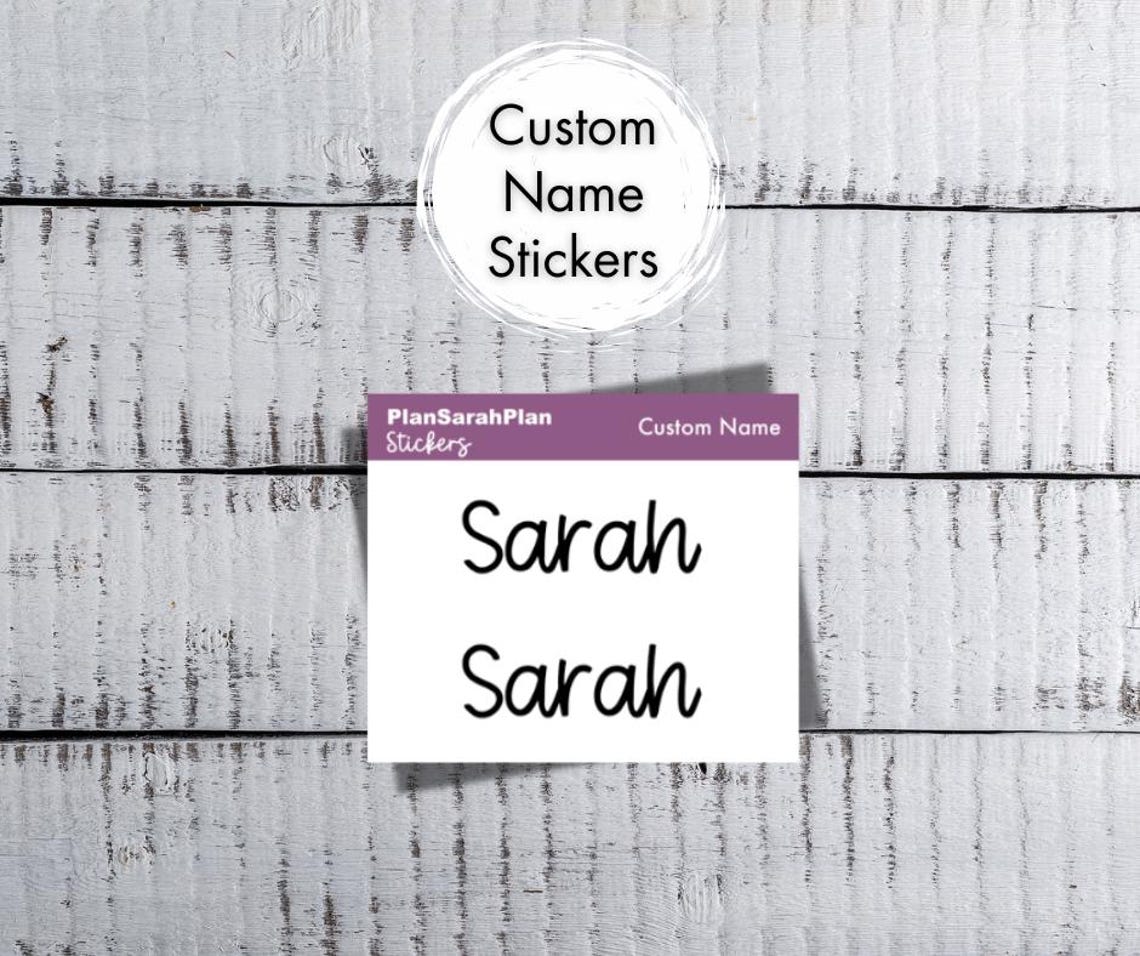Custom Name Sticker for Planners, Books - Etsy
