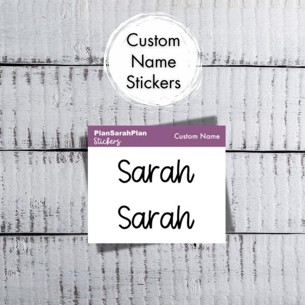 Vinyl Name Sticker - Etsy