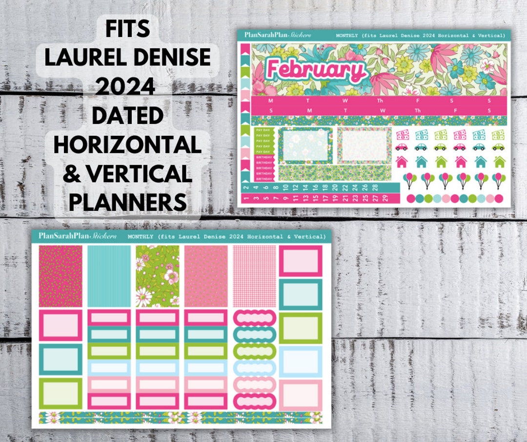 February BOUQUET Monthly Sticker Kit for Laurel Denise 2024 Dated ...