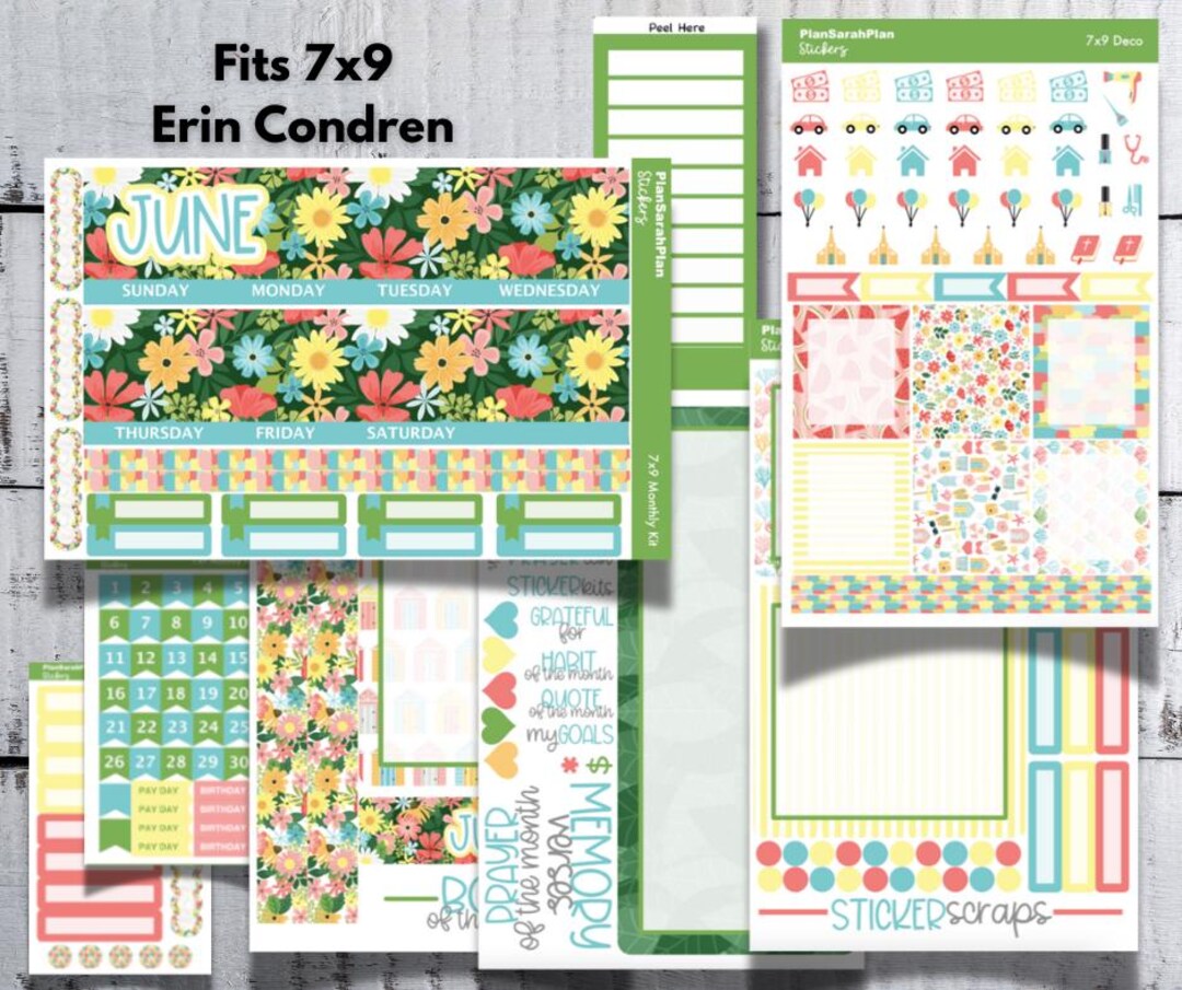 JUNE '25 BEACH HOUSE Monthly Kit for Erin Condren 7x9 Lifeplanner ...