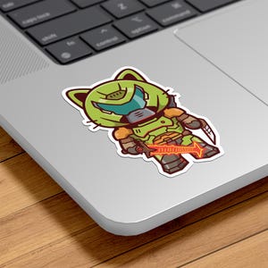 Doom Slayer Kitty / Cat Stickers / Vinyl / Journaling / Scrapbooking ...