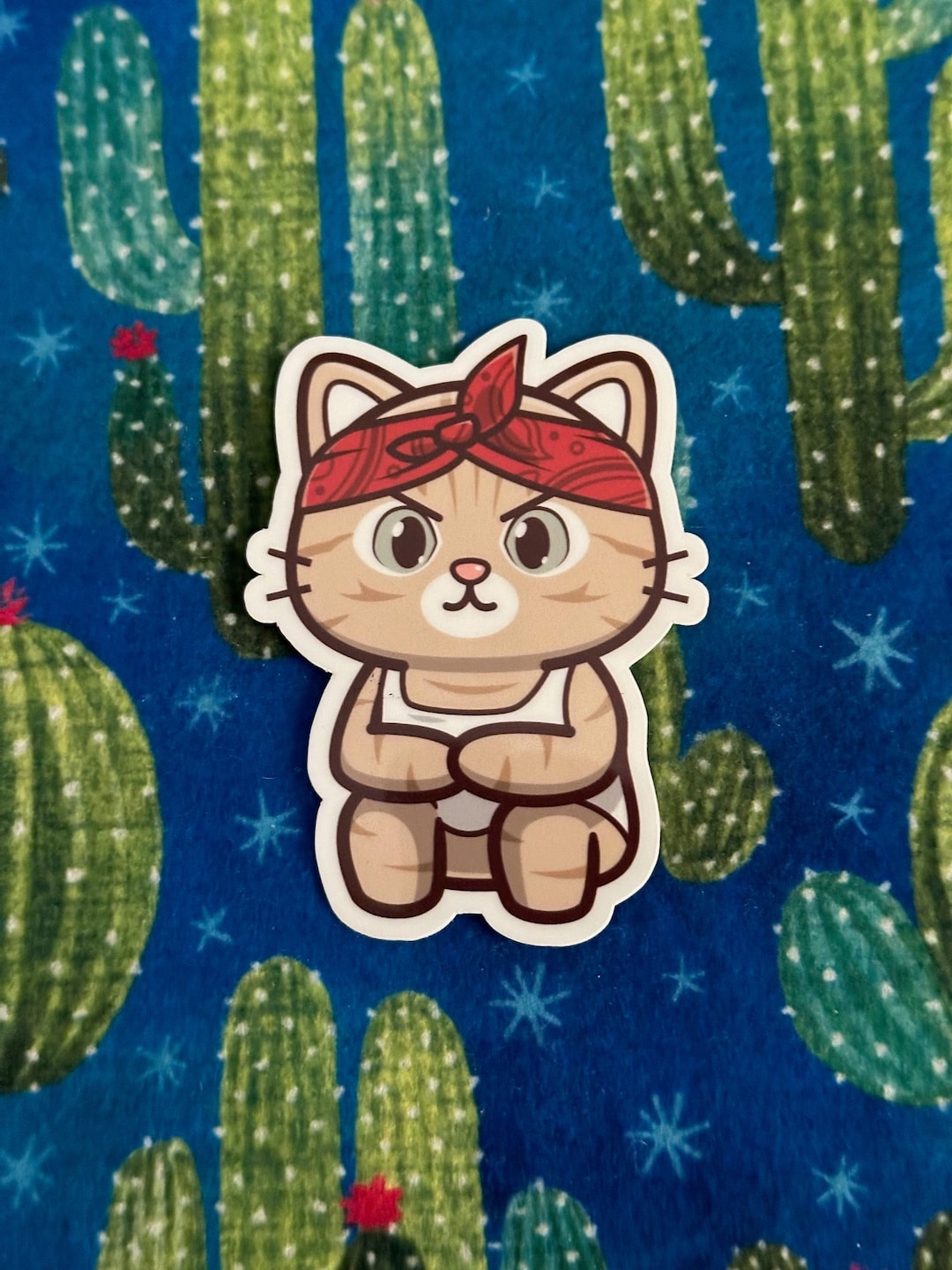 Latino Cholo Squat Gangster Kitty Red Bandana / Cat / Hydroflask ...