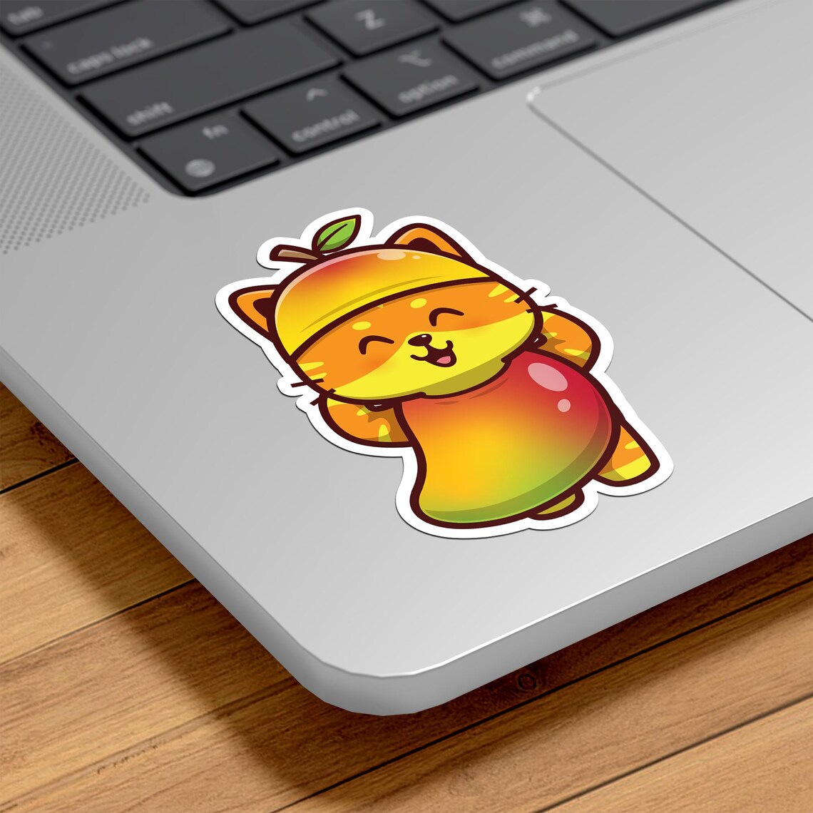 Mango Cat Vinyl Sticker: Waterproof Laptop Decal - Etsy