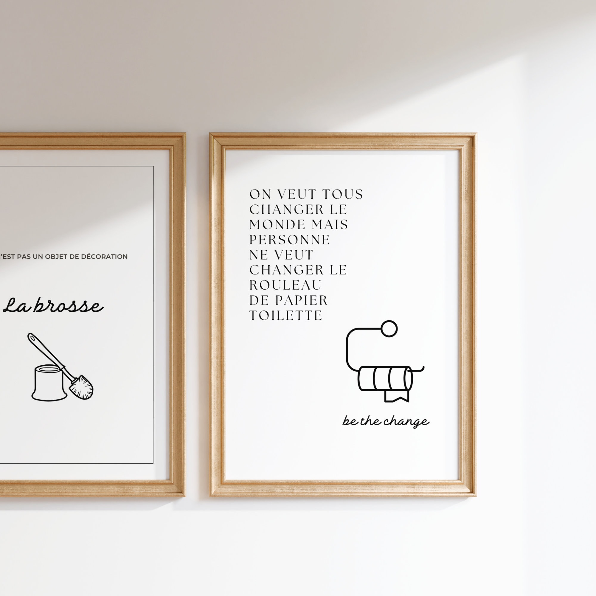 Affiche WC humour à imprimer de chez vous, 4 posters pour décorer votre ...