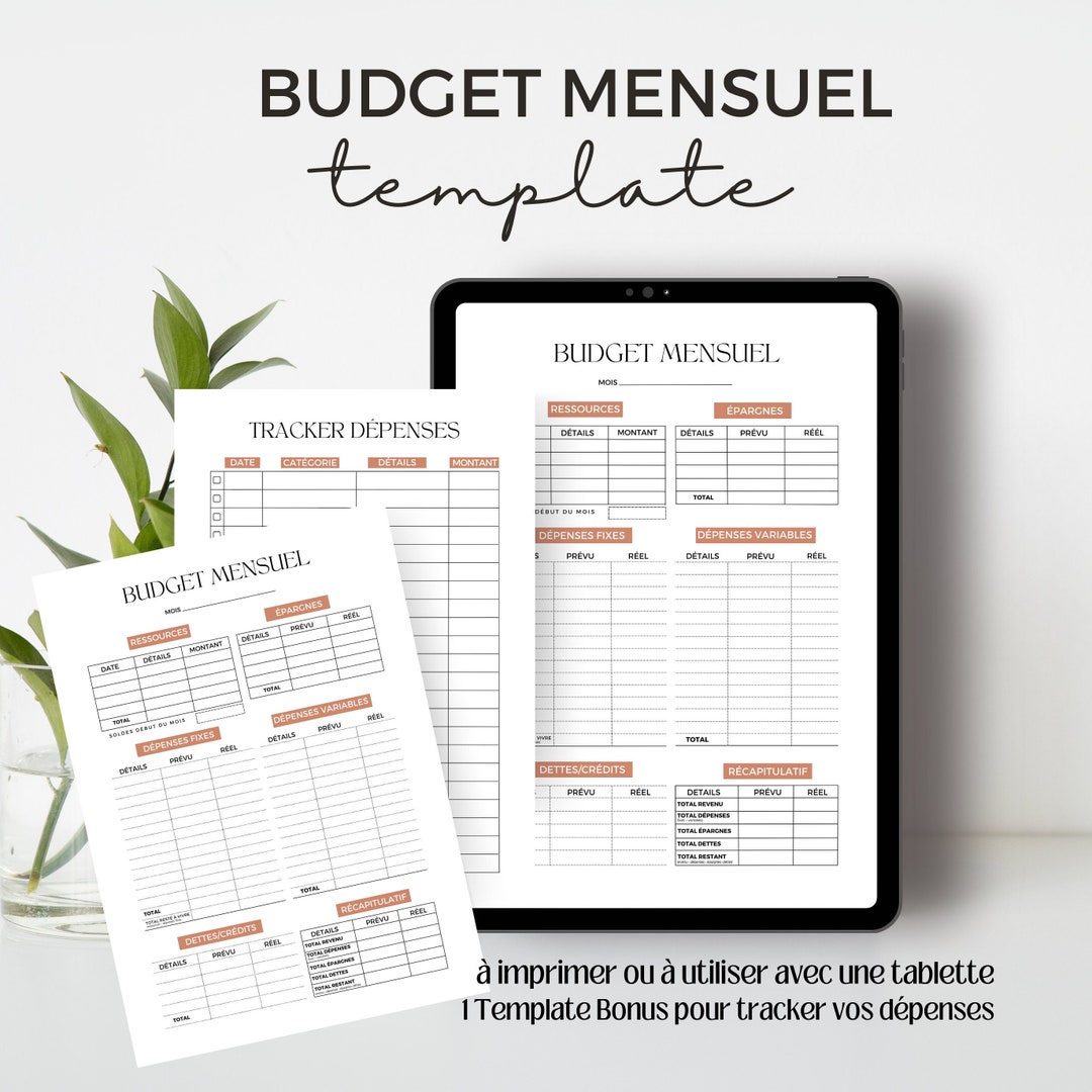 Fiche budget mensuel français, Budget planner, Suivie financier par ...