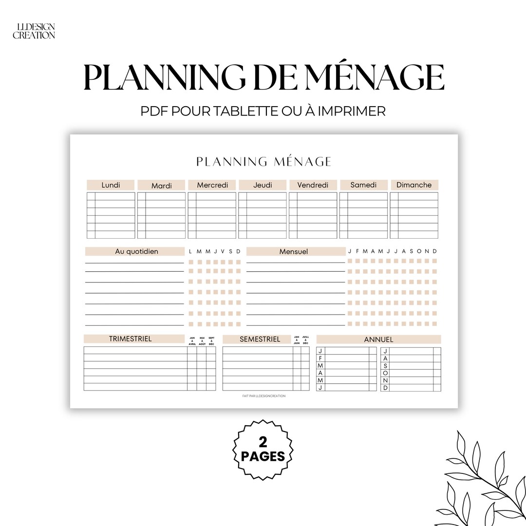 Cleaning Checklist in French Cleaning Schedule to Do List Download and ...