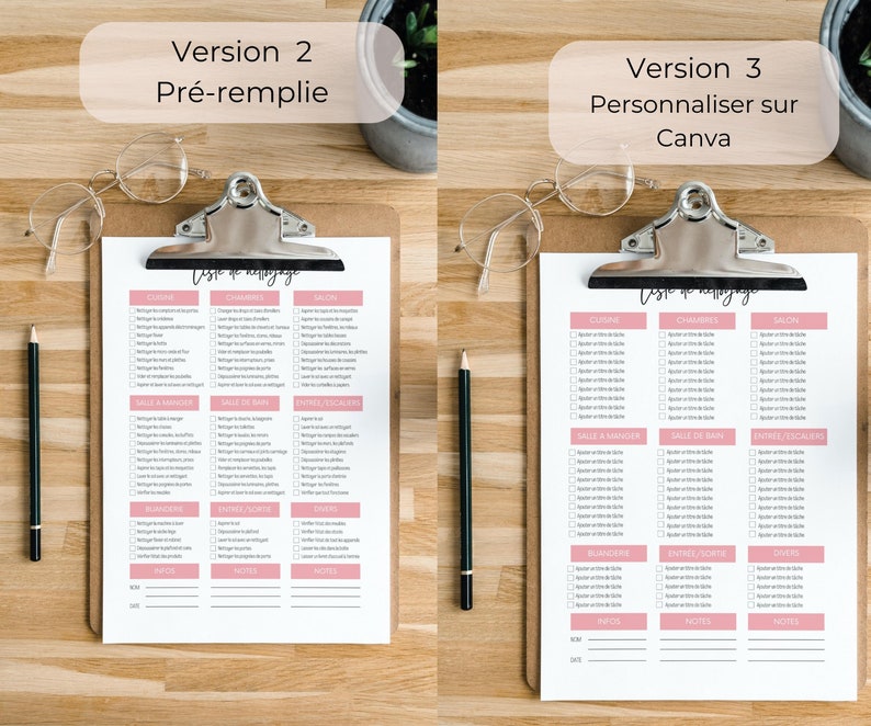 Cleaning Checklist in French Airbnb, Cleaning Schedule, Cleaning Model ...