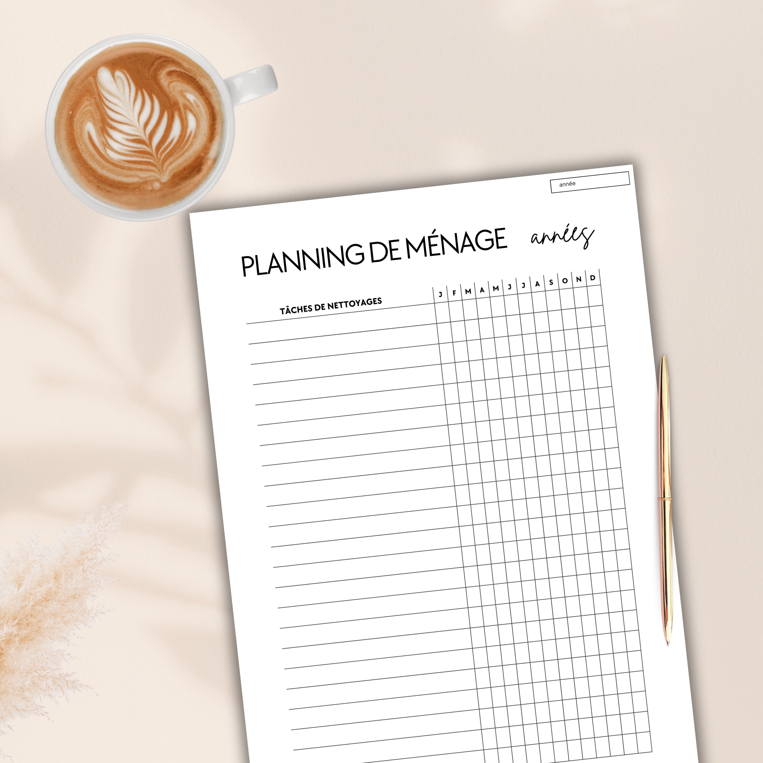 Household Checklist in French Cleaning Schedule Household Checklist to ...