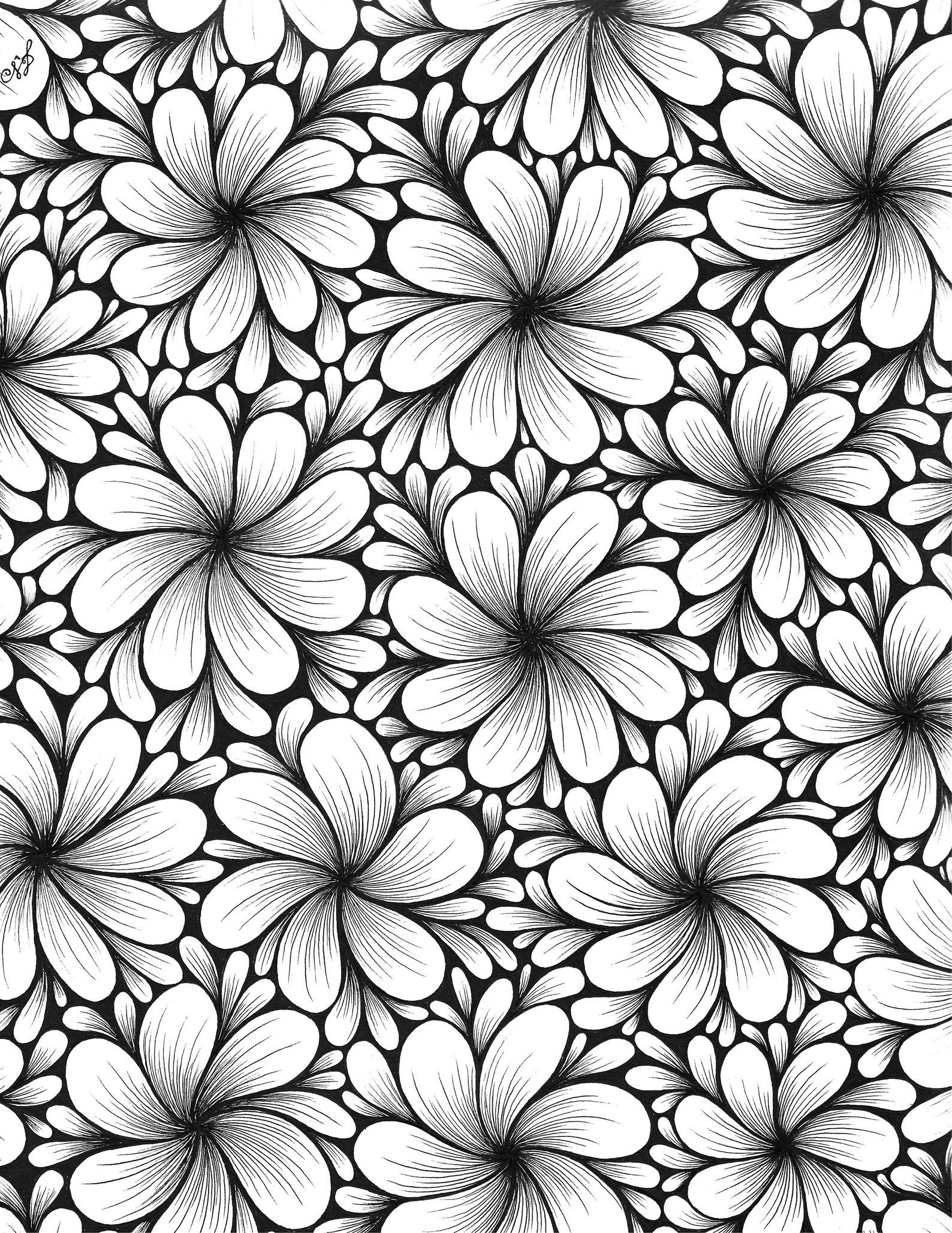 Abstract Coloring Page - Etsy