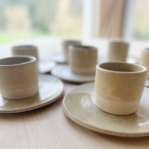 Set of 4/6 Stoneware Coffee Cups 15cl - Etsy